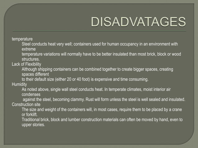 Containers-modular construction technology | PPTX