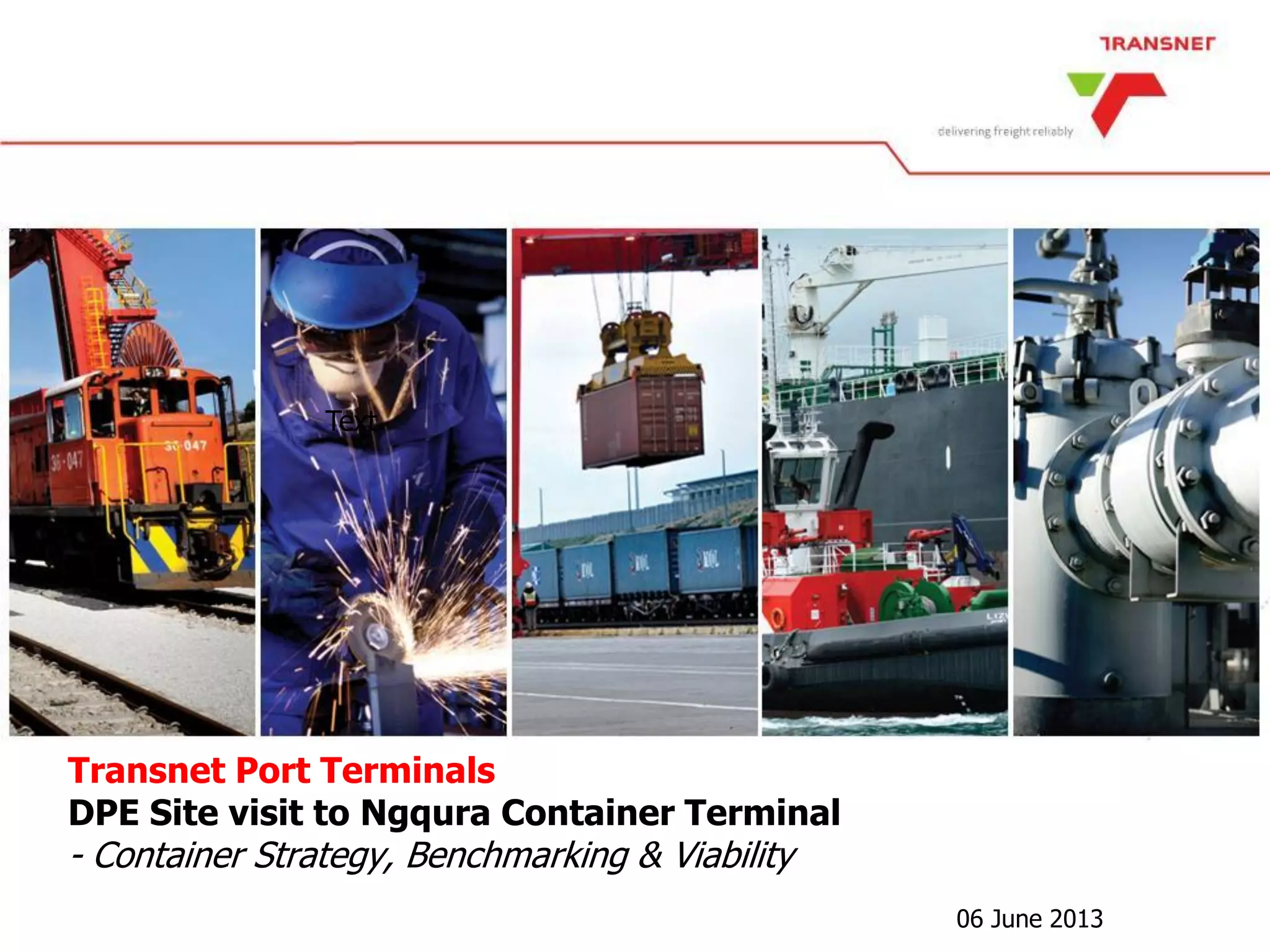 Container Strategy, benchmarking and viability Ngqura Container Terminal | PDF