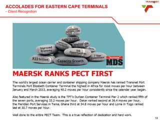 Container Strategy, benchmarking and viability Ngqura Container Terminal | PDF