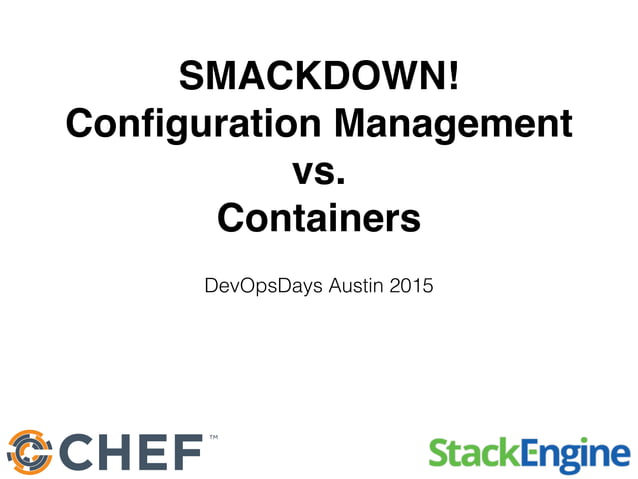 Configuration Management vs. Containers | PDF