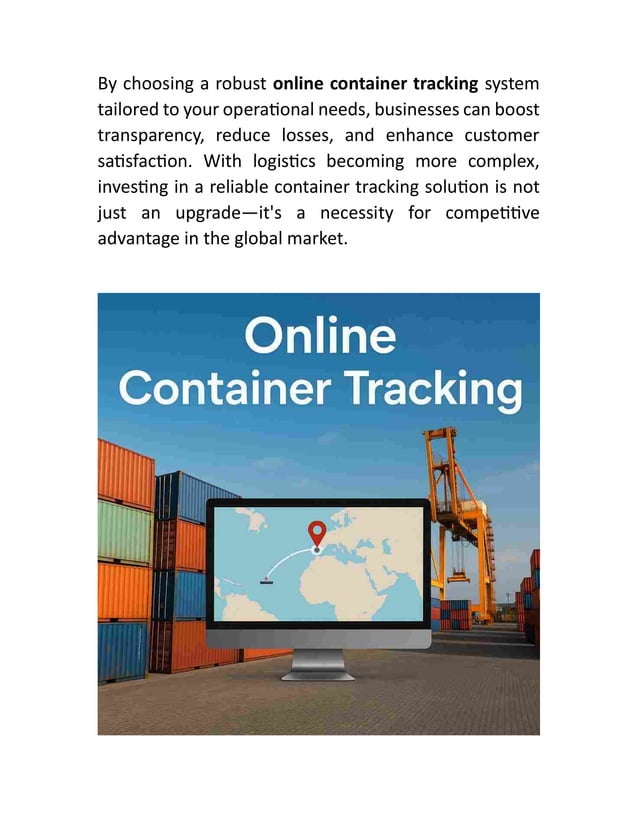 Smart Container Tracking Made Simple by Zipaworld | PDF