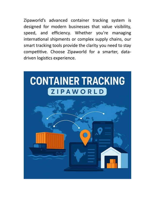 Smart Container Tracking with Zipaworld – Real-Time Supply Chain ...