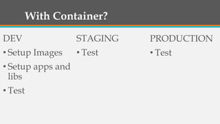 Containerized application | PPTX | Operating Systems | Computer Software and Applications