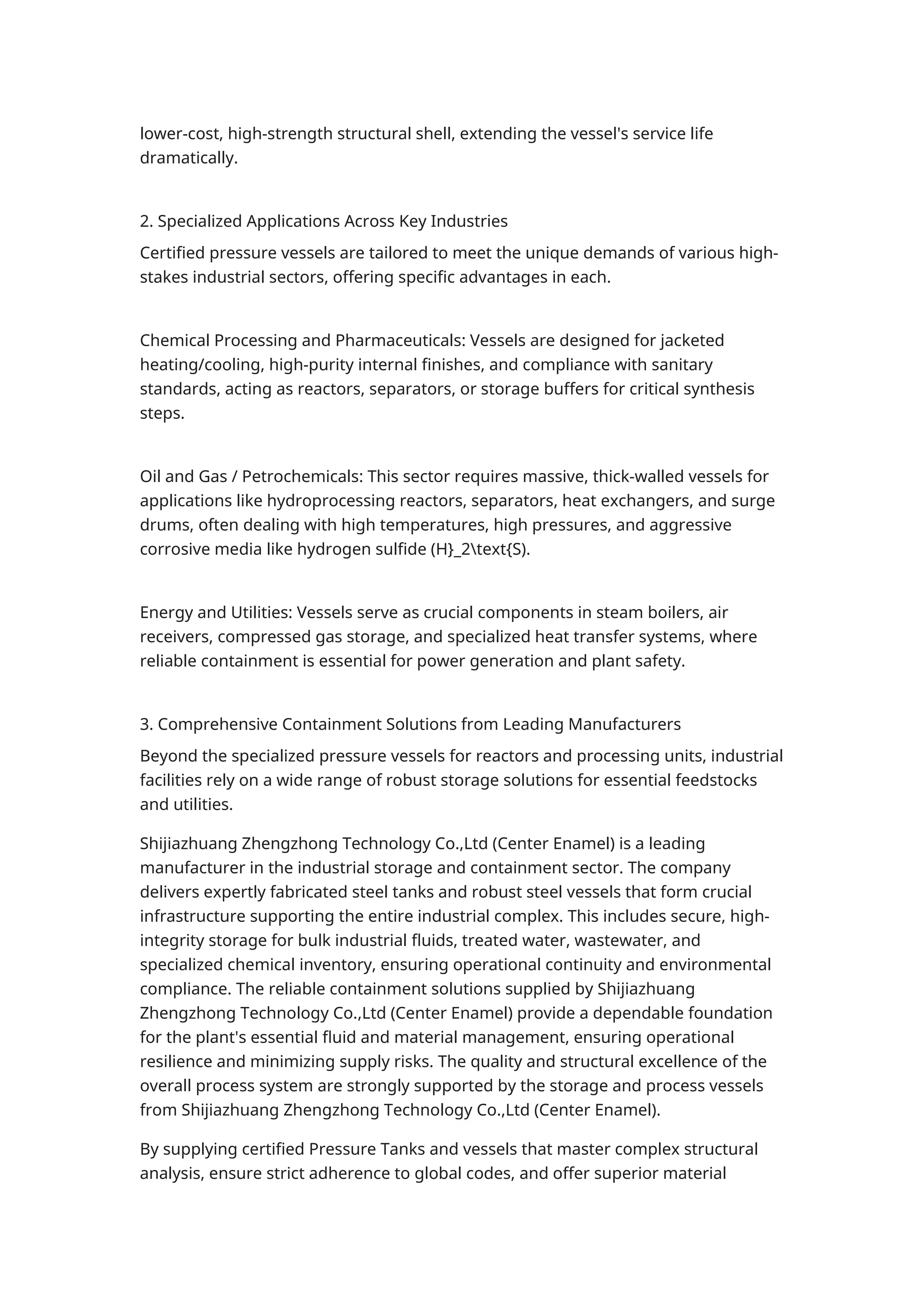 Containment Confidence China's Certified Pressure Vessels for Critical ...