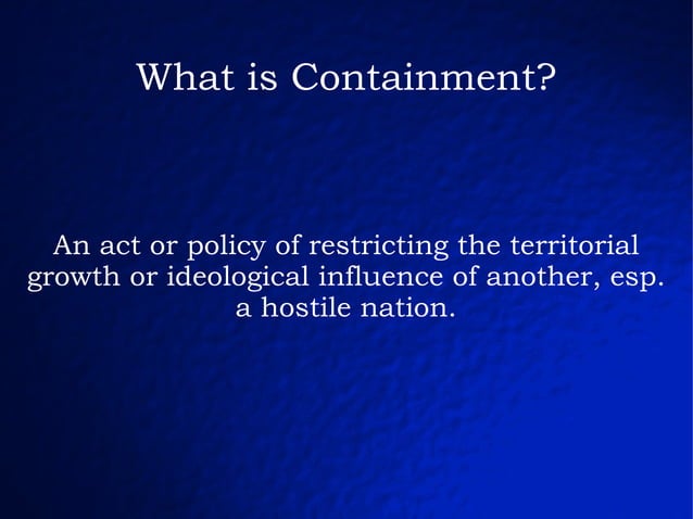 Containment Domino Theory | PPT