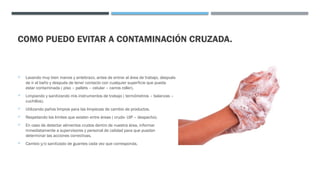 Contaminación Cruzada y como evitarla dentro de una emprasa de ...