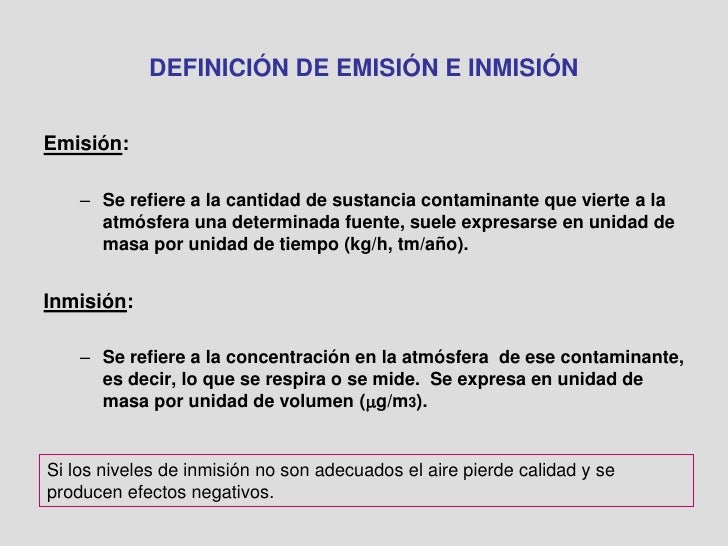 Emision Significado