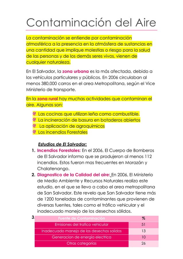 Contaminación del aire | PDF