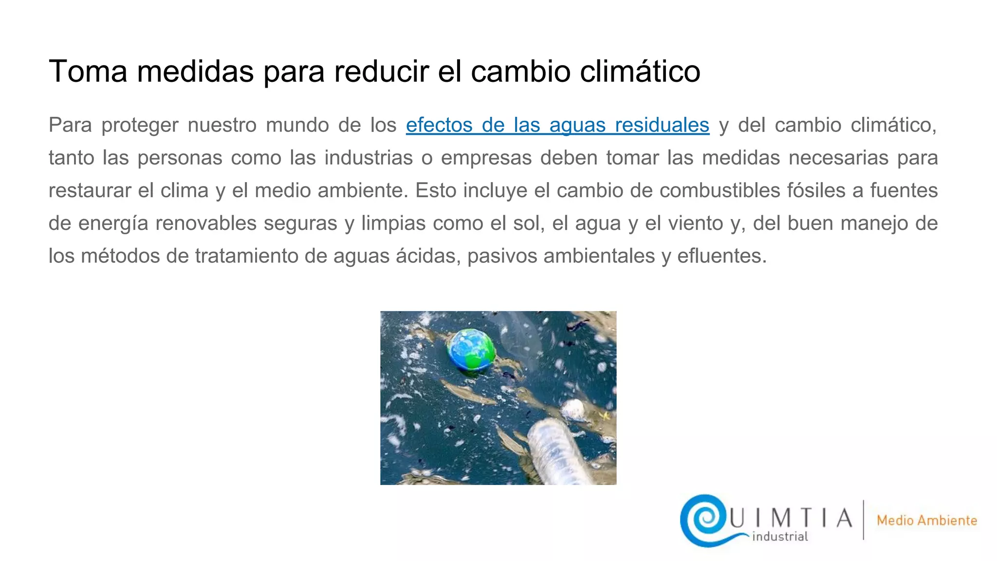 La contaminación del agua y el cambio climático | PPT