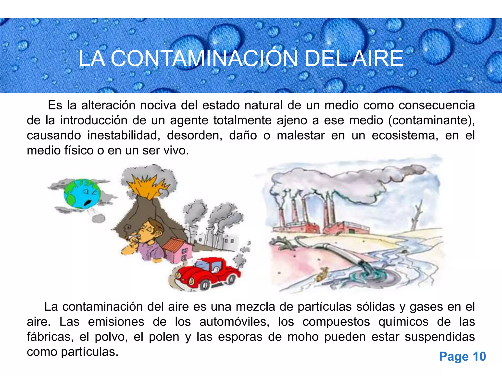 Contaminacion del agua y aire | PPTX