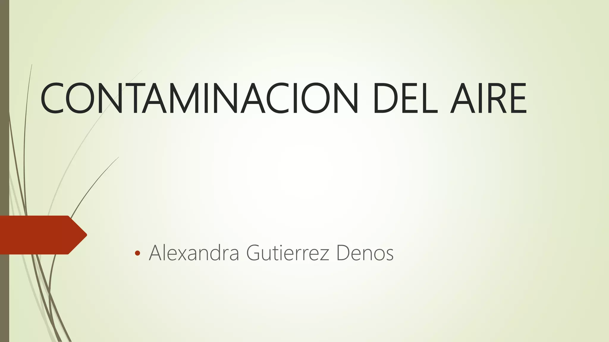 Contaminacion del aire | PPT