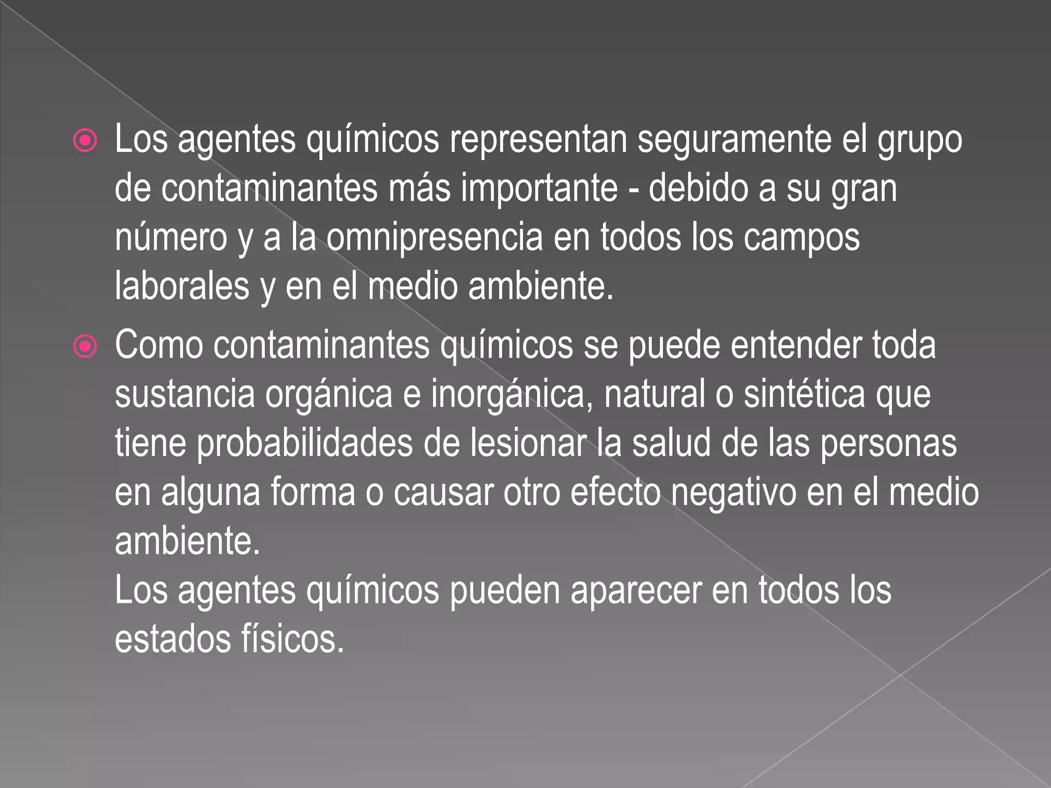 Contaminantes QuíMicos | PPTX