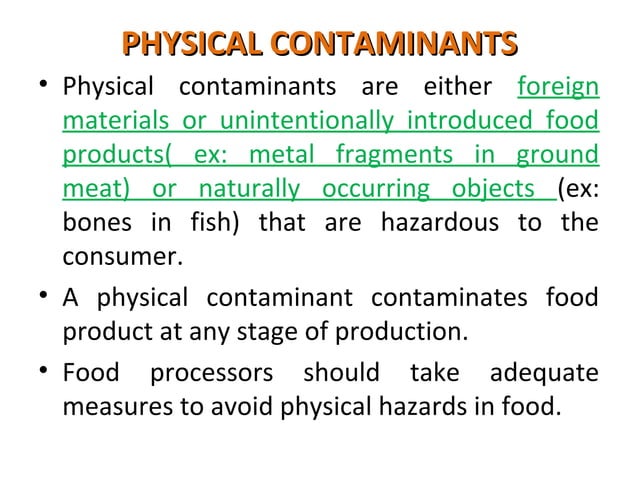 phy and chemical food Contaminants | PPT