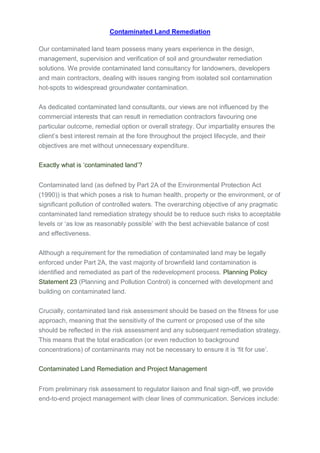 Contaminated land remediation | PDF