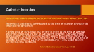Contamination and antimicrobial prophylaxis in Peritoneal Dialysis | PDF