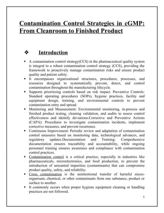 Contamination Control Strategies From Raw Material To Finished Product.docx
