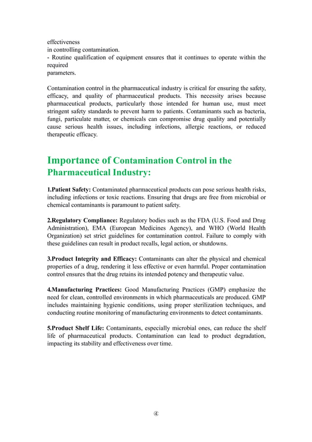 Contamination Control on Pharmaceutical Industries . pdf | PDF