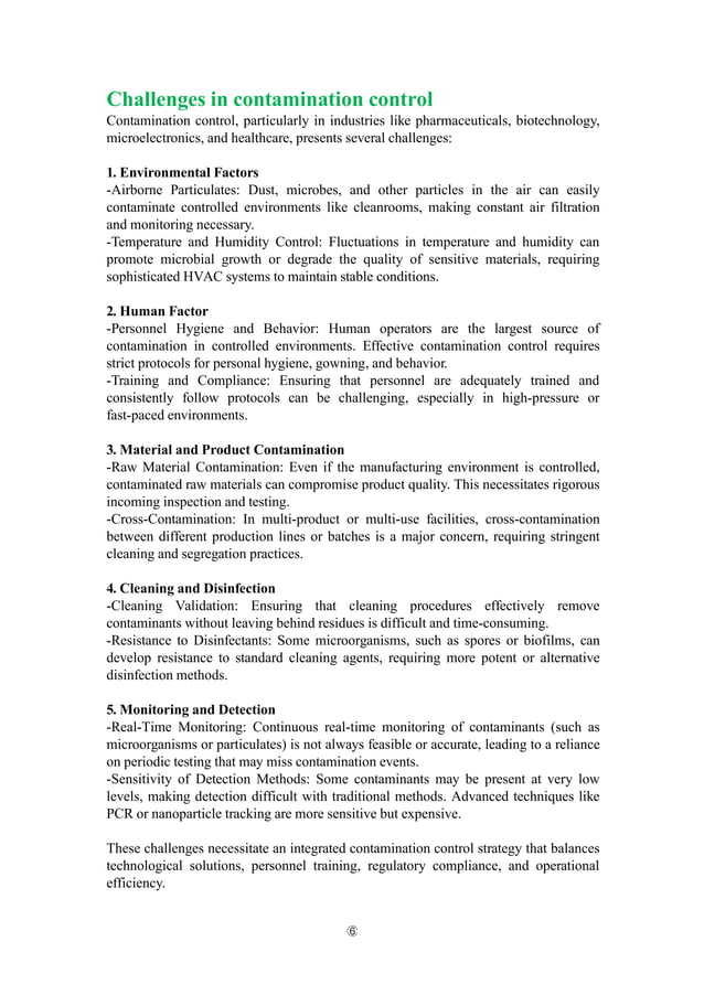 Contamination Control on Pharmaceutical Industries . pdf | PDF