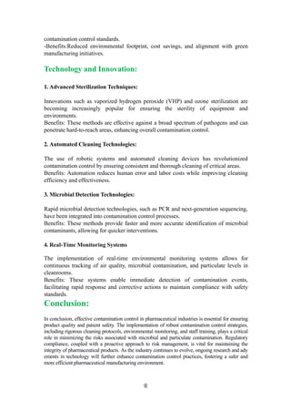 Contamination Control on Pharmaceutical Industries . pdf | PDF