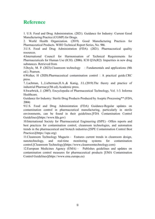 Contamination Control on Pharmaceutical Industries . pdf | PDF