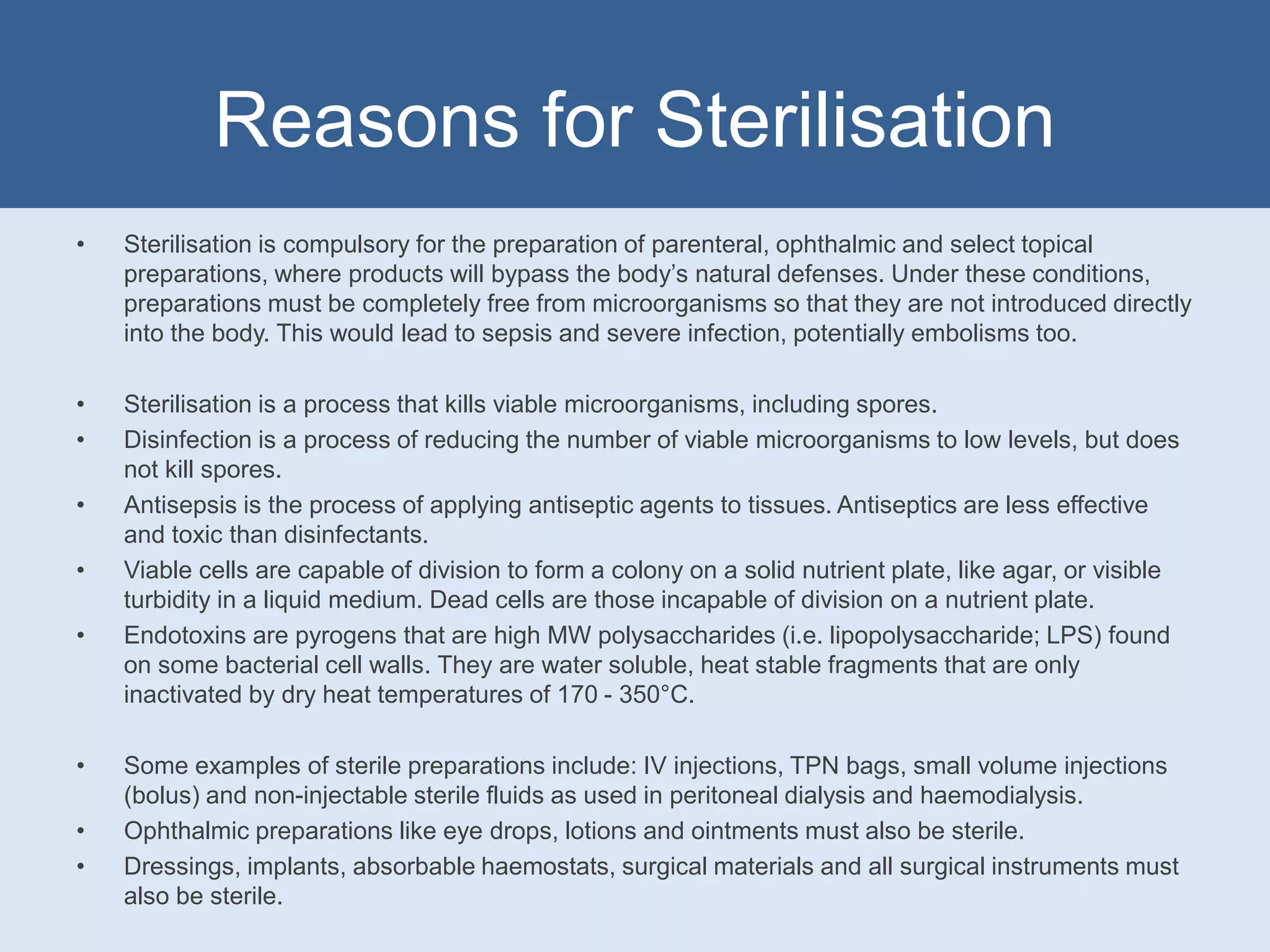 Contamination control and sterile manufacturing | PPTX