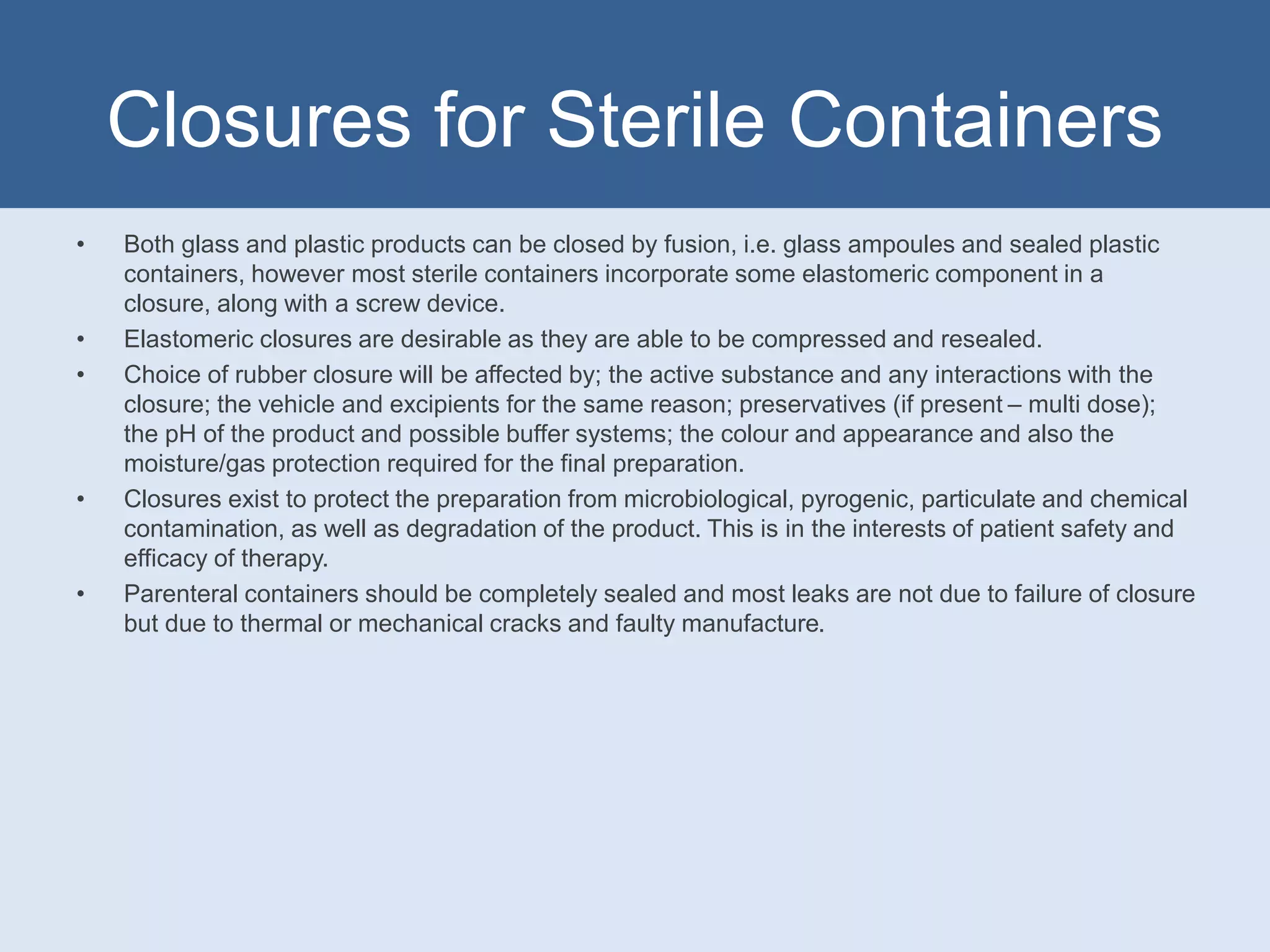 Contamination control and sterile manufacturing | PPTX