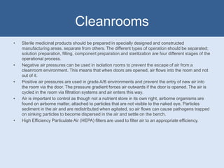 Contamination control and sterile manufacturing | PPTX