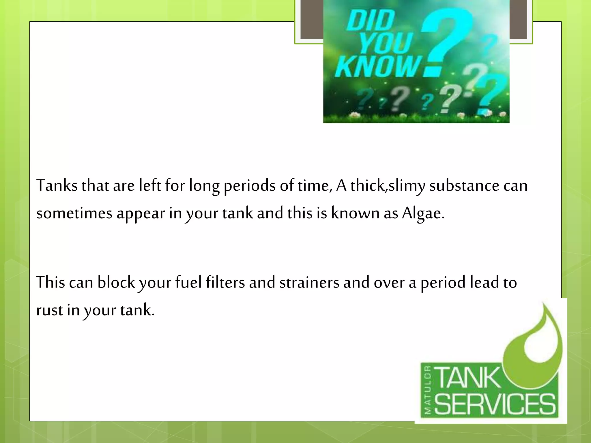 Fuel Tank Contamination | PPT