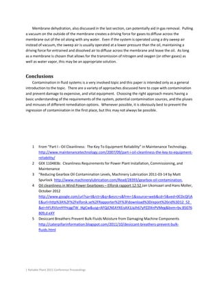 Contamination in lubricants | PDF