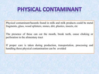 Contamination in milk/ Source of contamination in milk | PPTX
