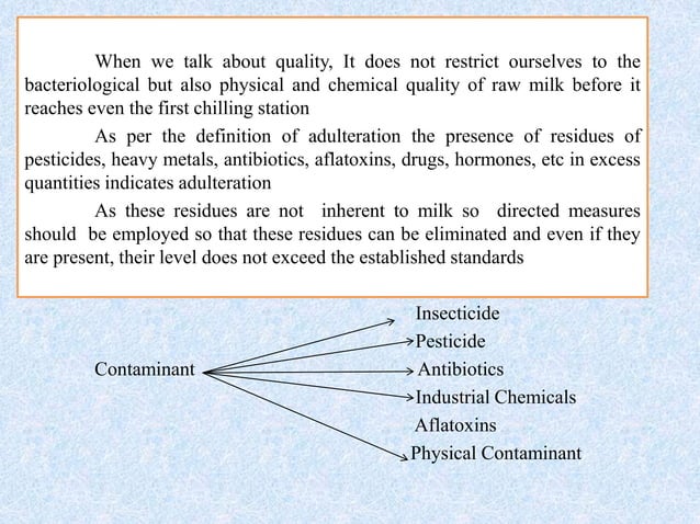 Contamination in milk/ Source of contamination in milk | PPTX