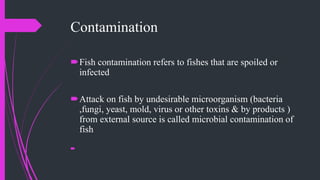 Contamination, preservation, & spoilage of fish | PPTX