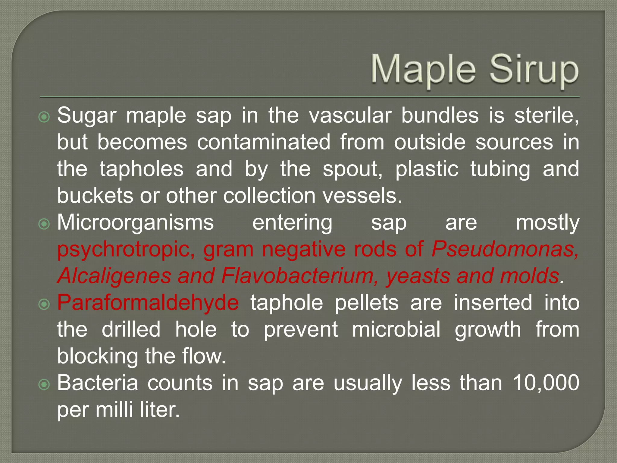 spoilage of sugar & sugar products | PPTX