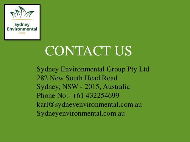 Contamination report sydney | PPTX