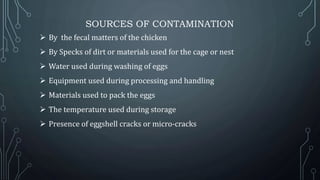 CONTAMINATION, SPOILAGE AND PRESERVATION OF EGG AND.pptx