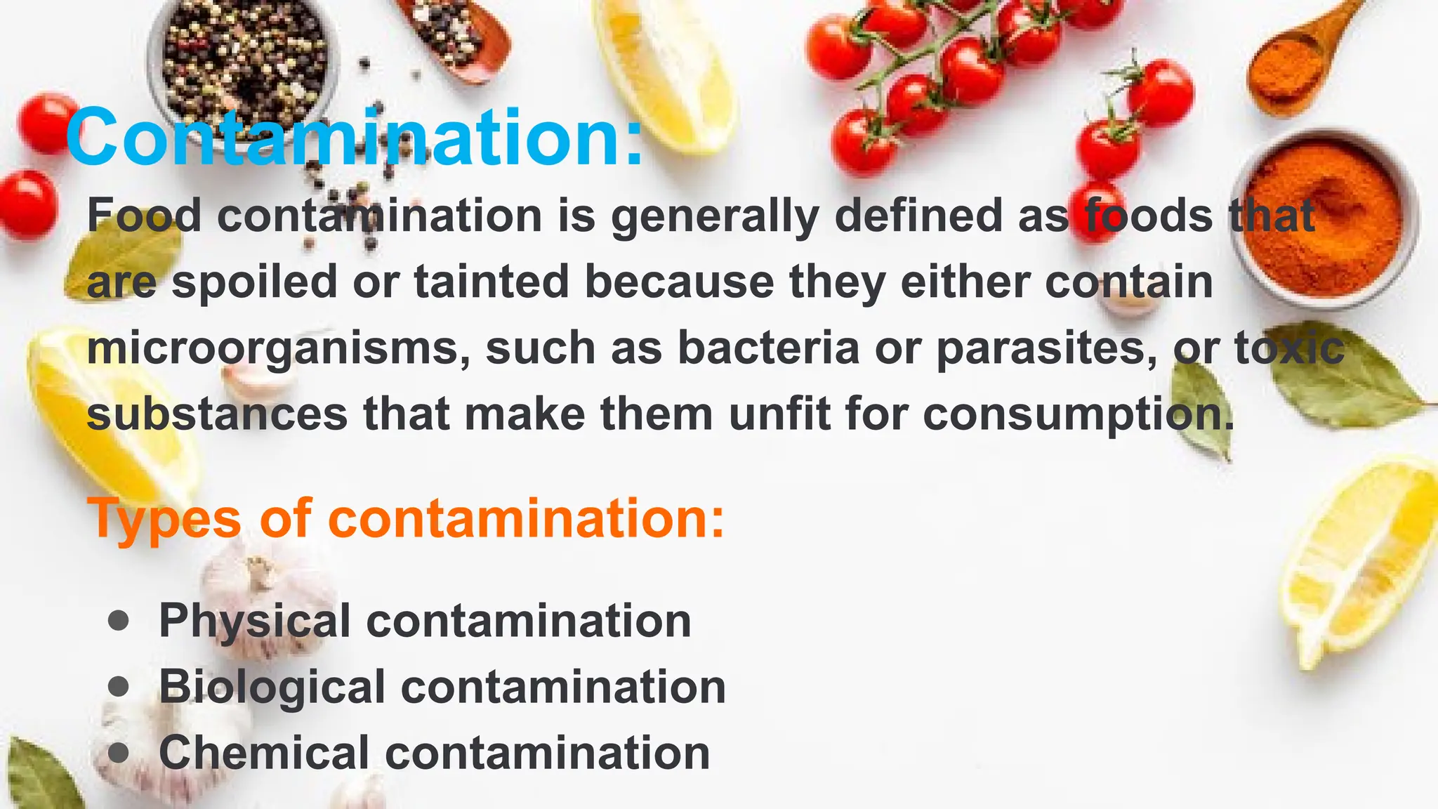 Contamination , spoilage and preservation of food .pptx