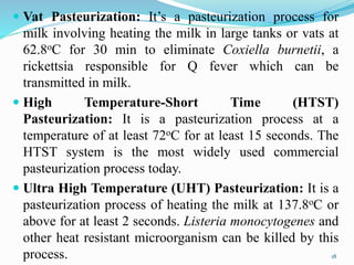 Contamination spoilage and preservation of milk and milk products | PPTX