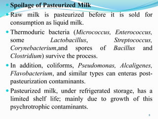 Contamination spoilage and preservation of milk and milk products | PPTX