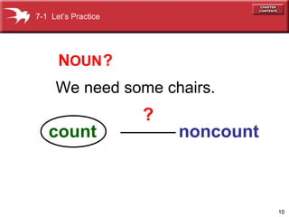 Cont and non count nouns | PPS