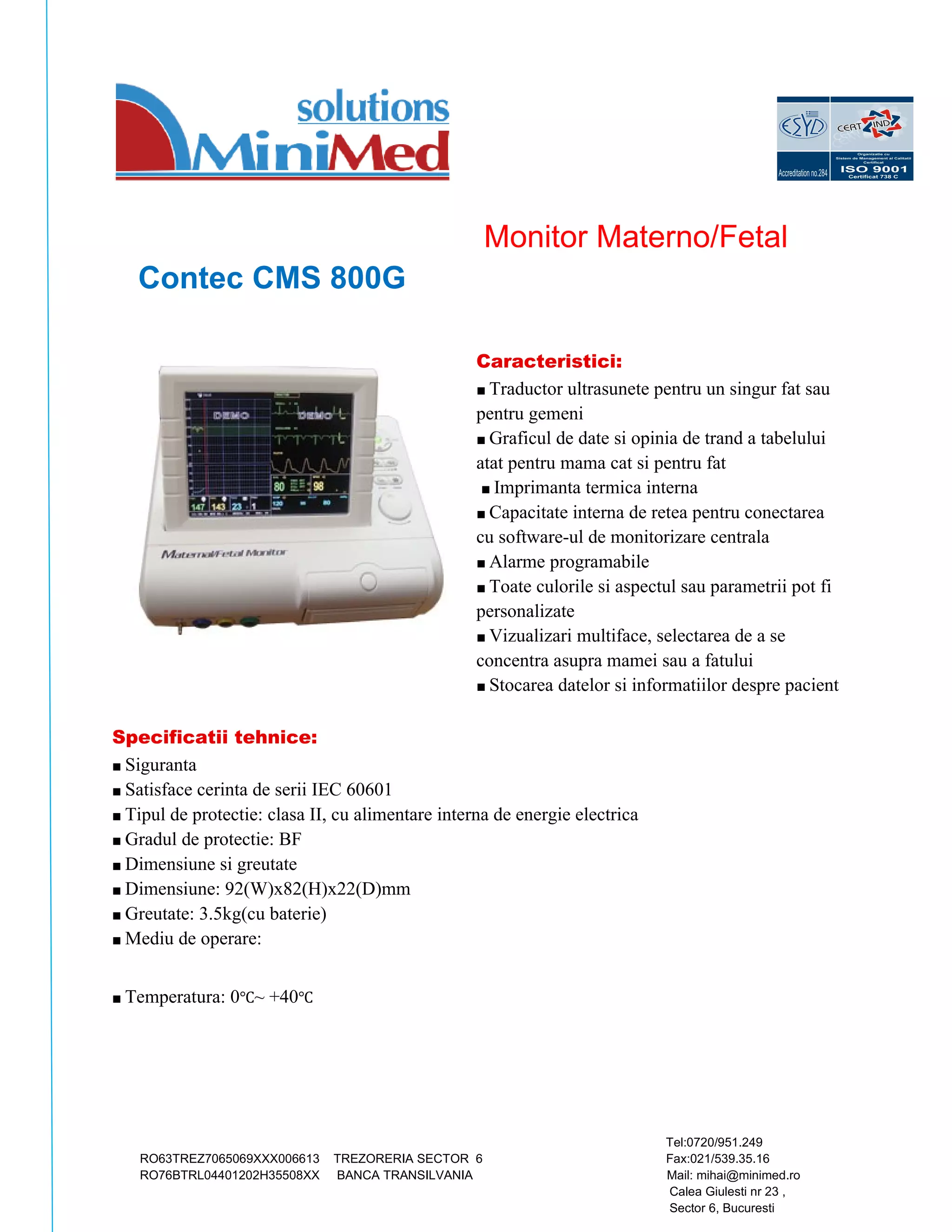 Contec cms 800 | PDF