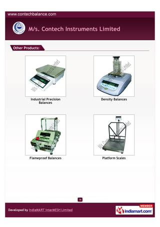 M/s. Contech Instruments Limited, Navi Mumbai, Electronic Balances | PDF