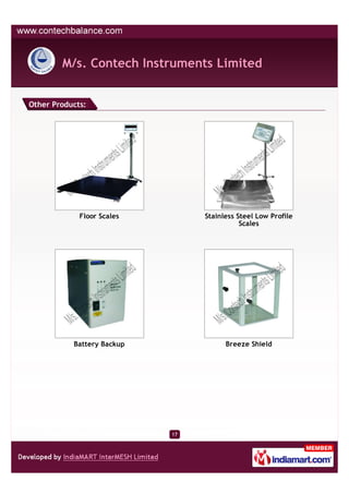 M/s. Contech Instruments Limited, Navi Mumbai, Electronic Balances | PDF