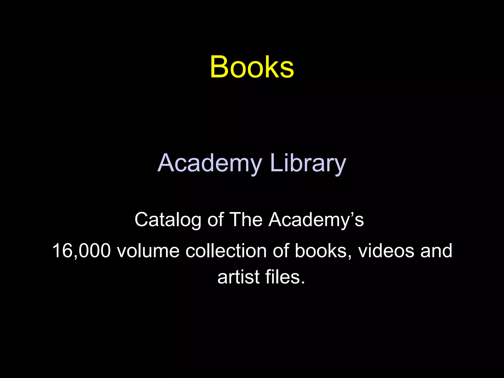 Contemporary Art Library Resource Guide | PPT