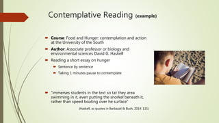 Contemplative practices for meaningful education | PPTX