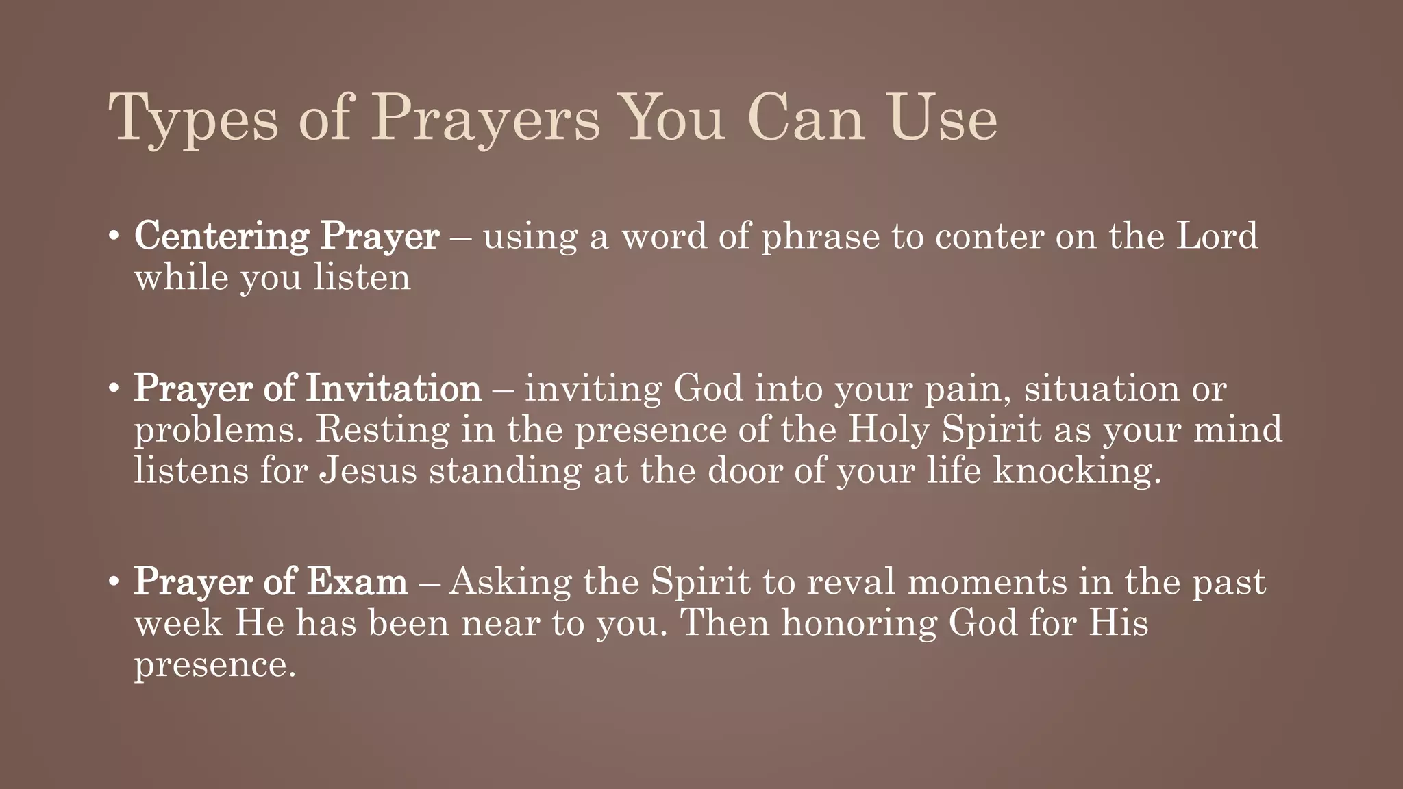 Contemplative prayer - March | PPT