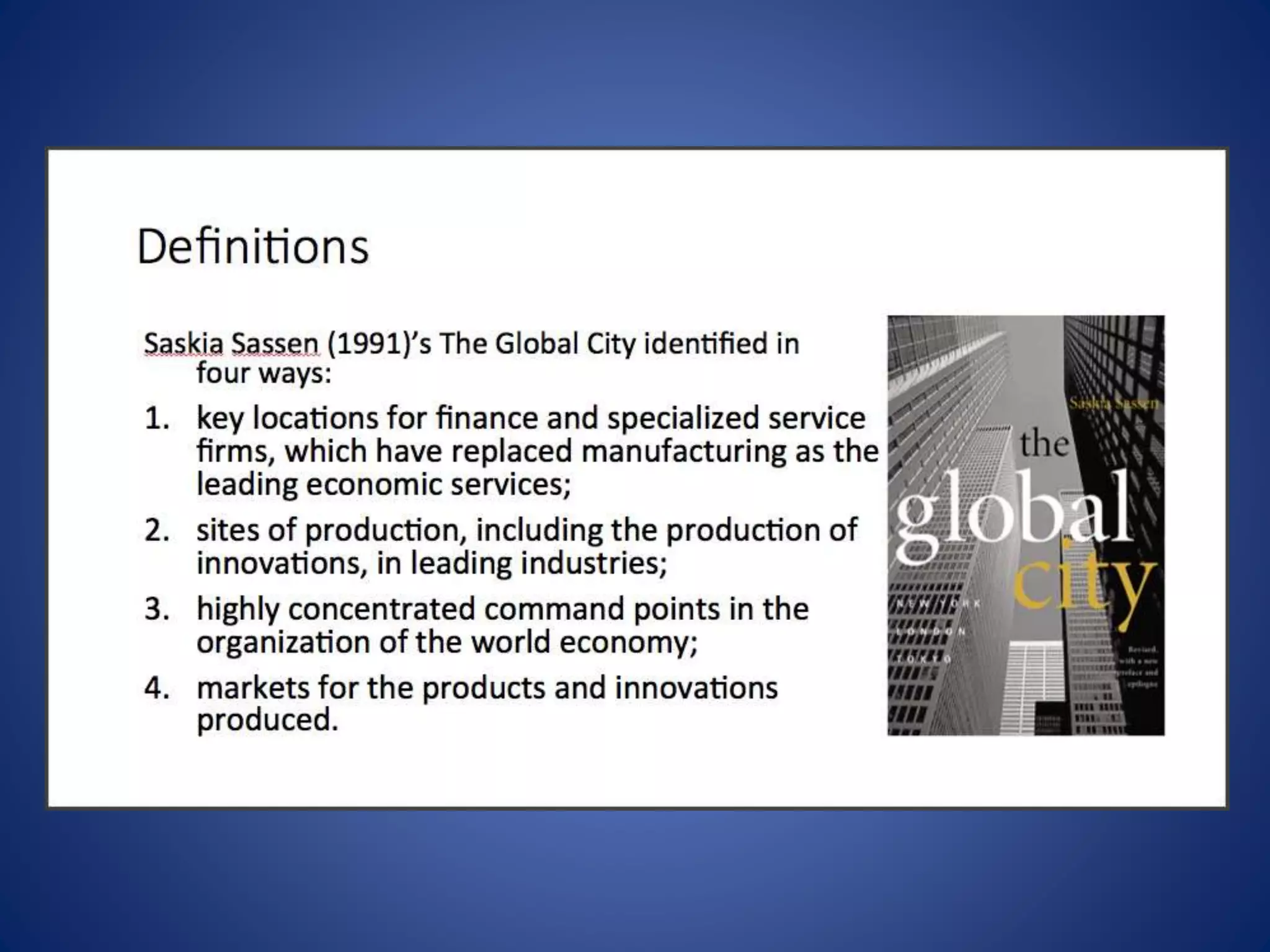 Contemporary World Chapter 8 Introduction Global City | PPTX