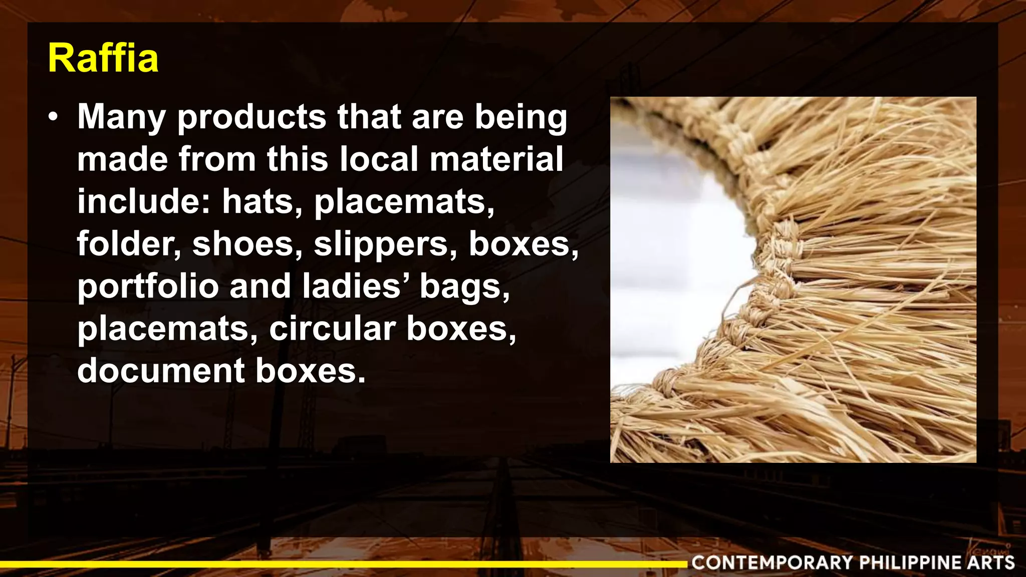 Contemporary Philippine Arts from the Regions - Local Materials | PPTX