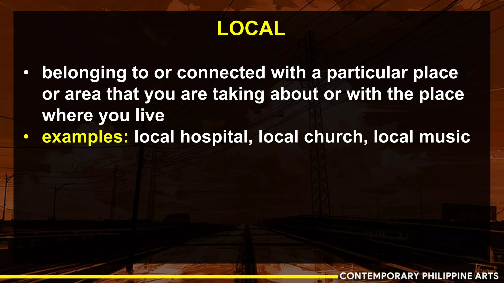 Contemporary Philippine Arts from the Regions - Local Materials | PPTX