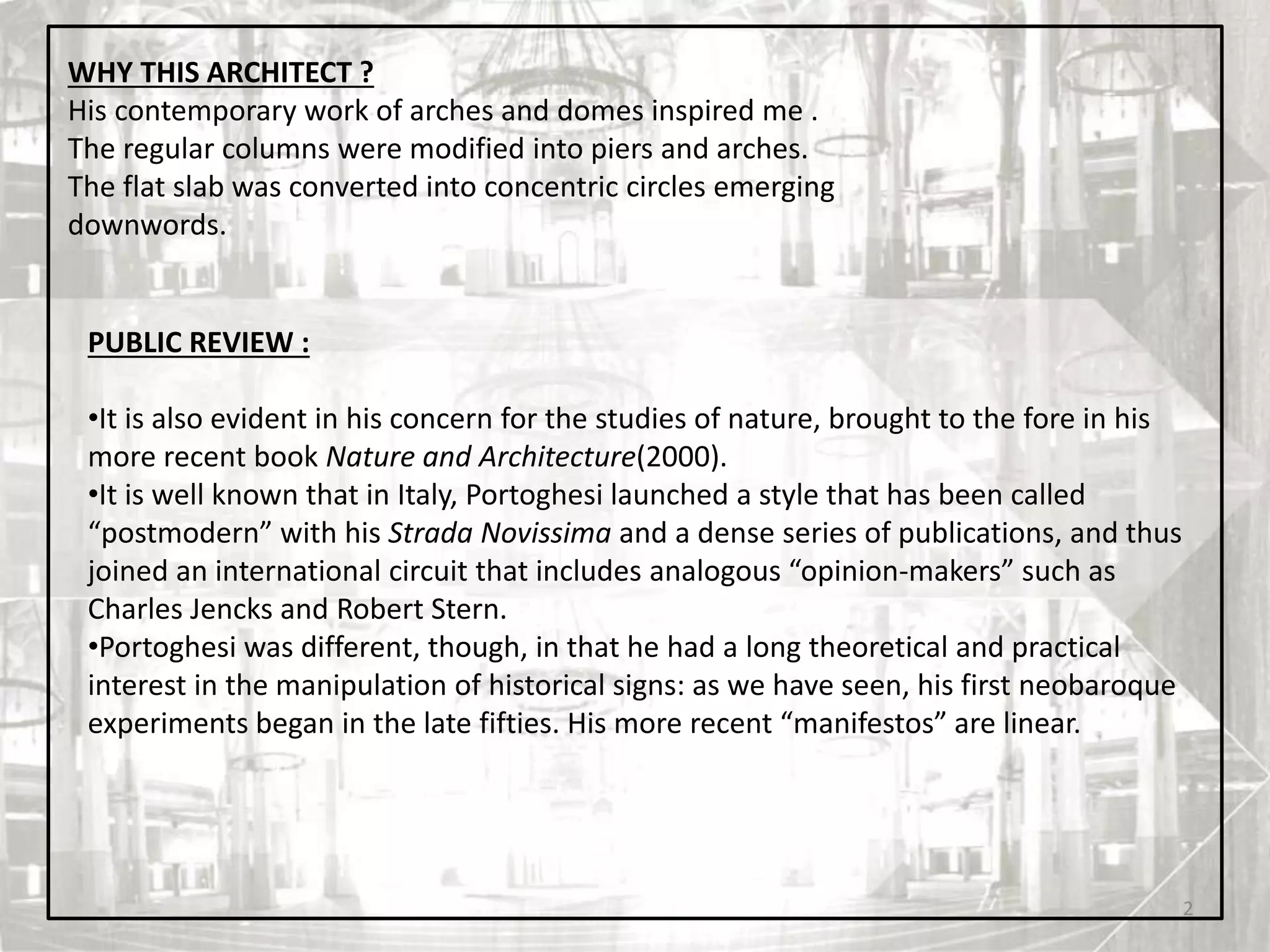 Contemporary architecture ppt | PPTX