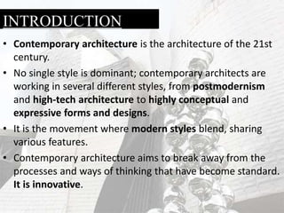 Contemporary architecture | PPTX